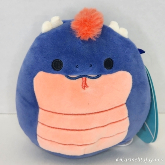 Squishmallows | Toys | Cian Navy Blue Peach Basilisk Snake Original ...